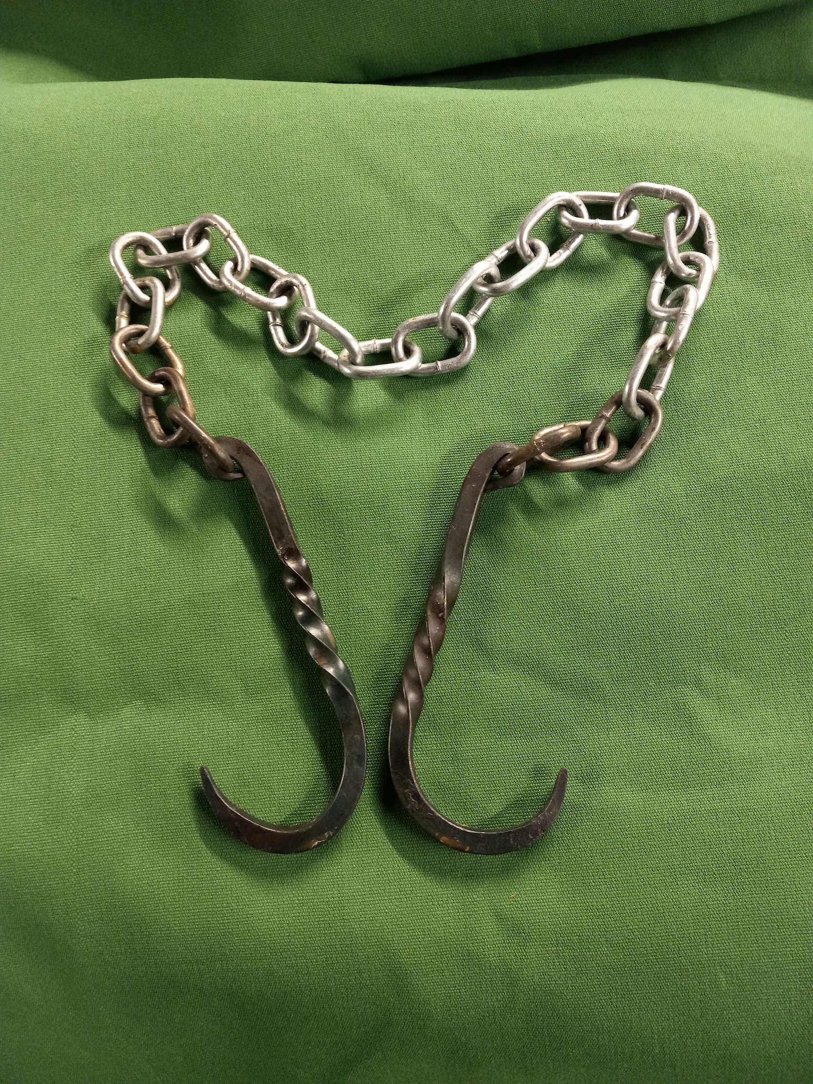 HAND FORGED Adjustable Hook and Chain Set for Dutch Ovens - Etsy