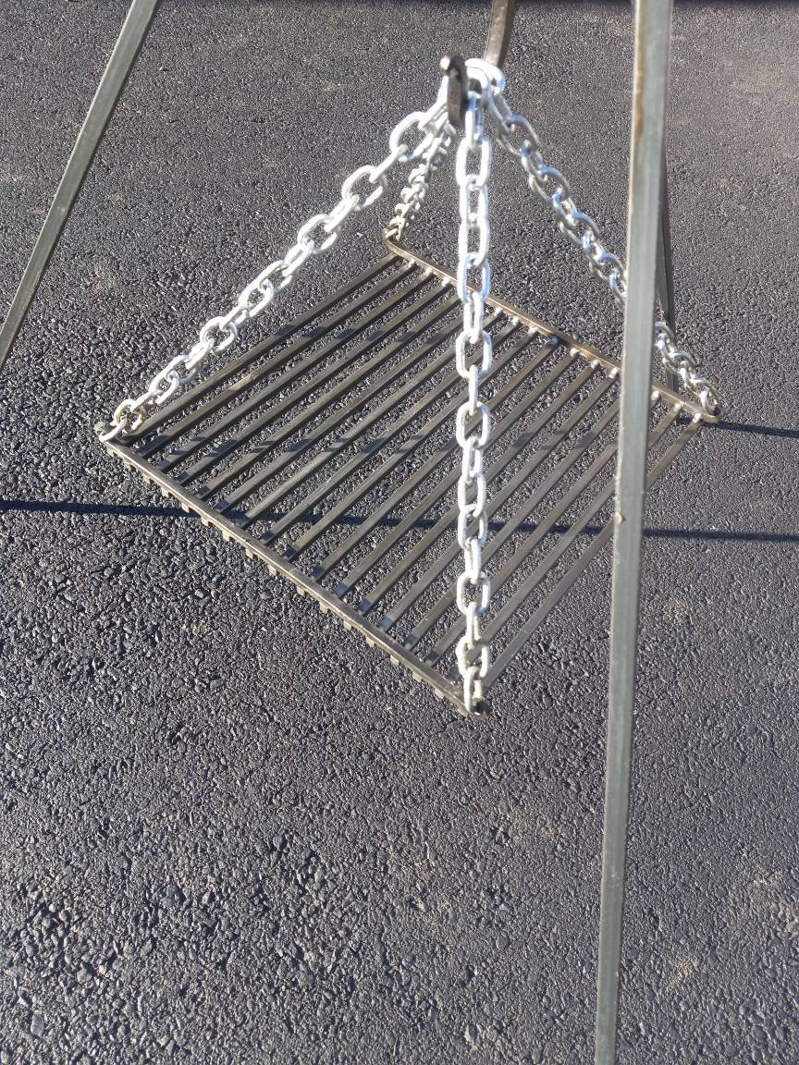 HAND FORGED Hanging GRILL Campfire Cooking Heavy Duty Hanging for ...