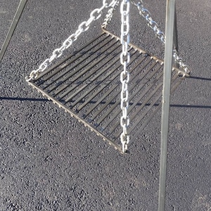 HAND FORGED Hanging GRILL Campfire Cooking Heavy Duty Hanging for ...