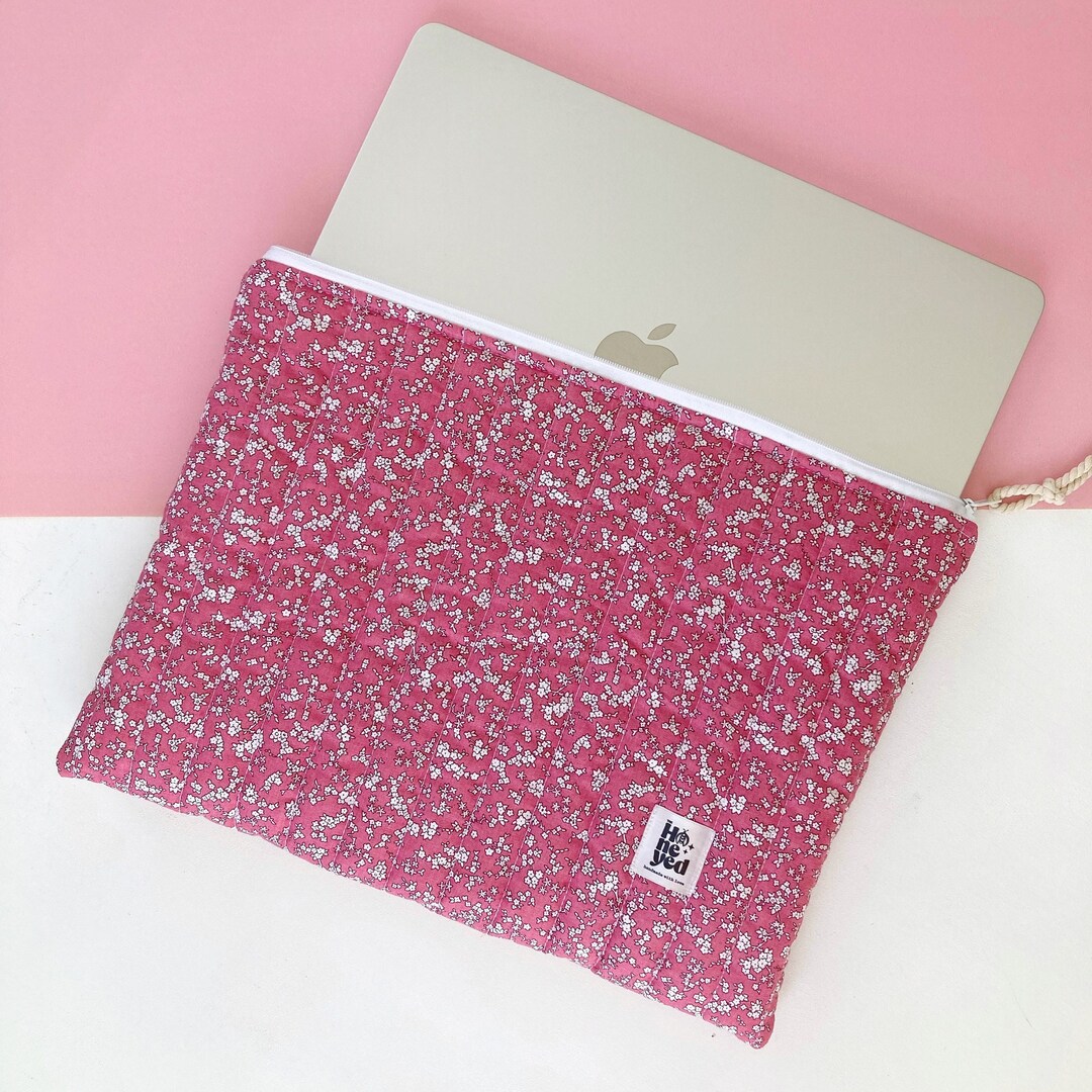 Laptop Bag, Berry Quilted Laptop iPad Tablet Sleeve With Cotton Lining ...