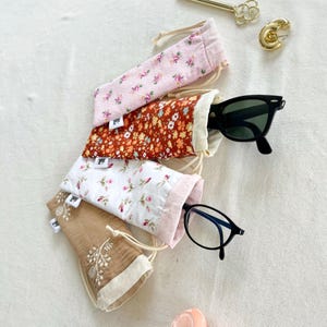 Glasses Case, Floral Sunglasses Cases, Soft Padded Glasses Pouch ...