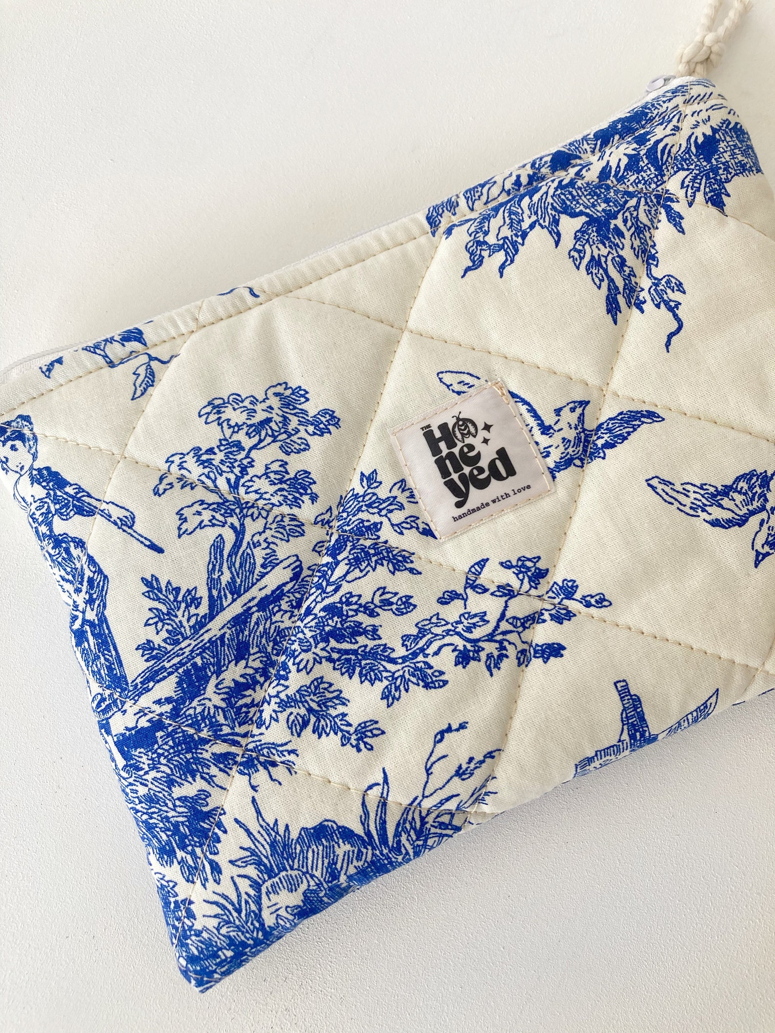Blue Kindle Sleeve, Quilted E-reader Cover, Kindle Paperwhite Cover ...