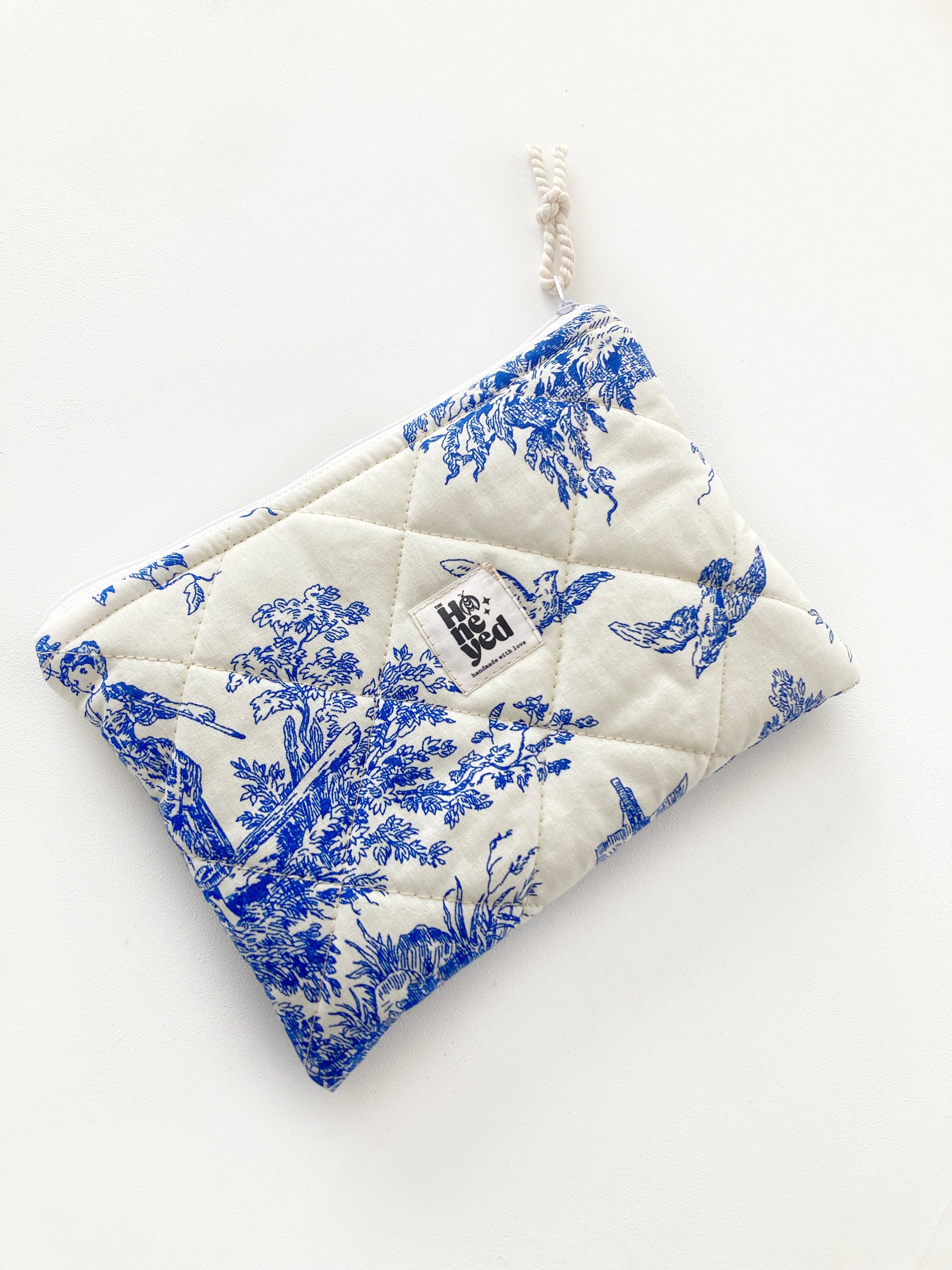 Blue Kindle Sleeve, Quilted E-reader Cover, Kindle Paperwhite Cover ...