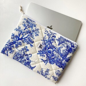 Blue Laptop Sleeve, Cozy Pattern Laptop iPad Pouch, MacBook Case - Etsy