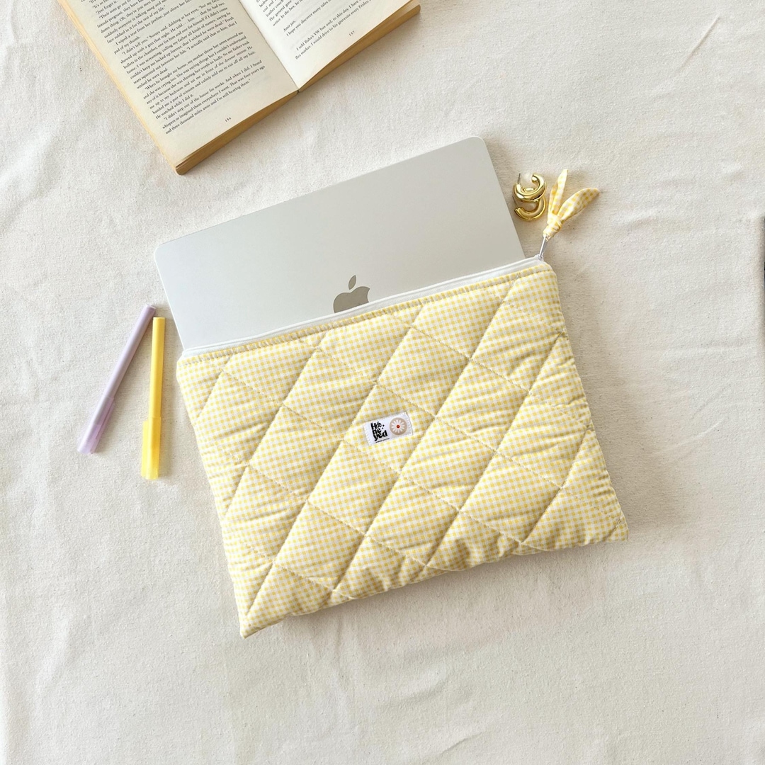 Butter Yellow Laptop Bag, MacBook Sleeve for 13-16 Inch, Puffy Laptop ...