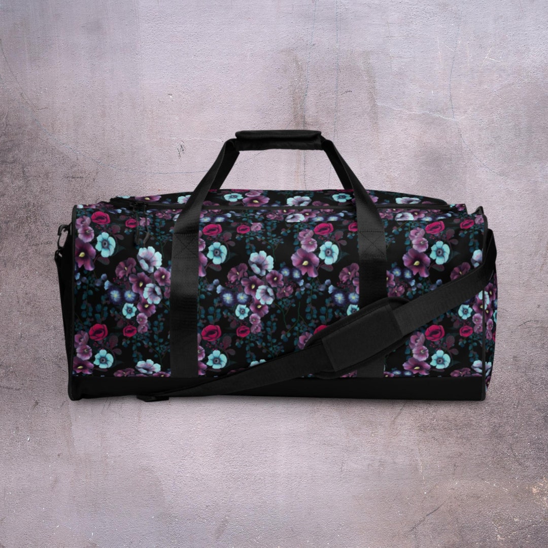Watercolor Wildflowers Duffle Bag, Floral Bags, Gifts for Her, Bright ...