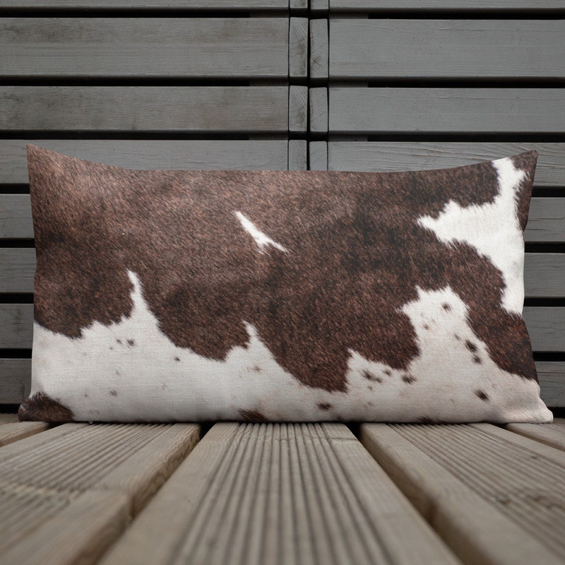 Cowhide Pillow - Etsy