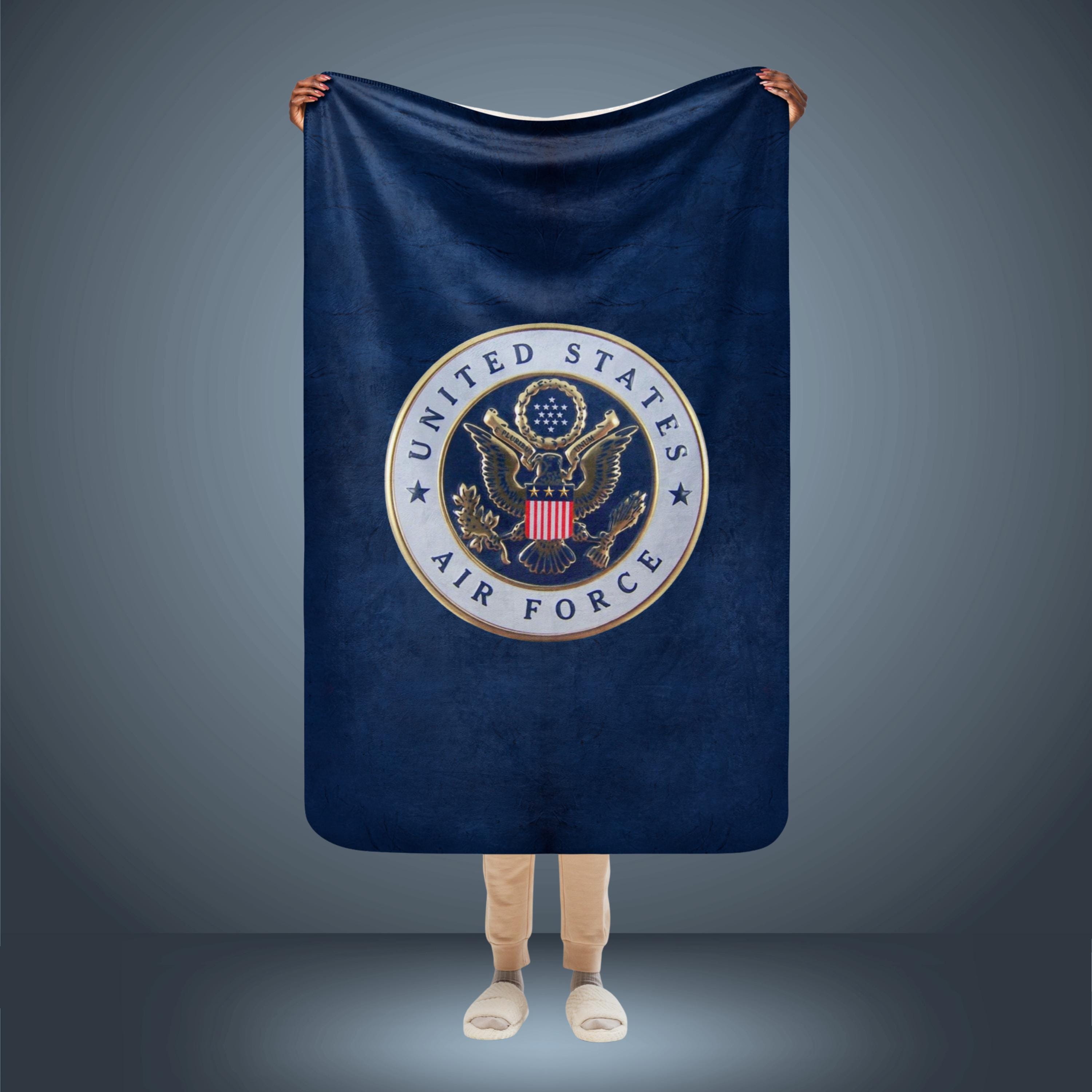 U.S. Air Force Sherpa Blanket, Custom United States Air Force Throw ...