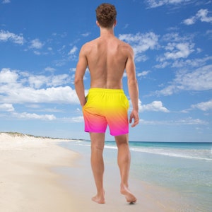 Neon Glow Men's Swim Trunks, Men's Shorts, Men's Swimwear, Surfing ...