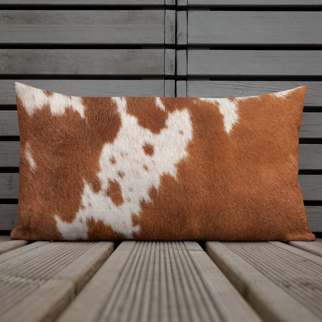 Cow Print Pillow, Cow Lovers Pillow, Accent Pillow, Western Decor ...