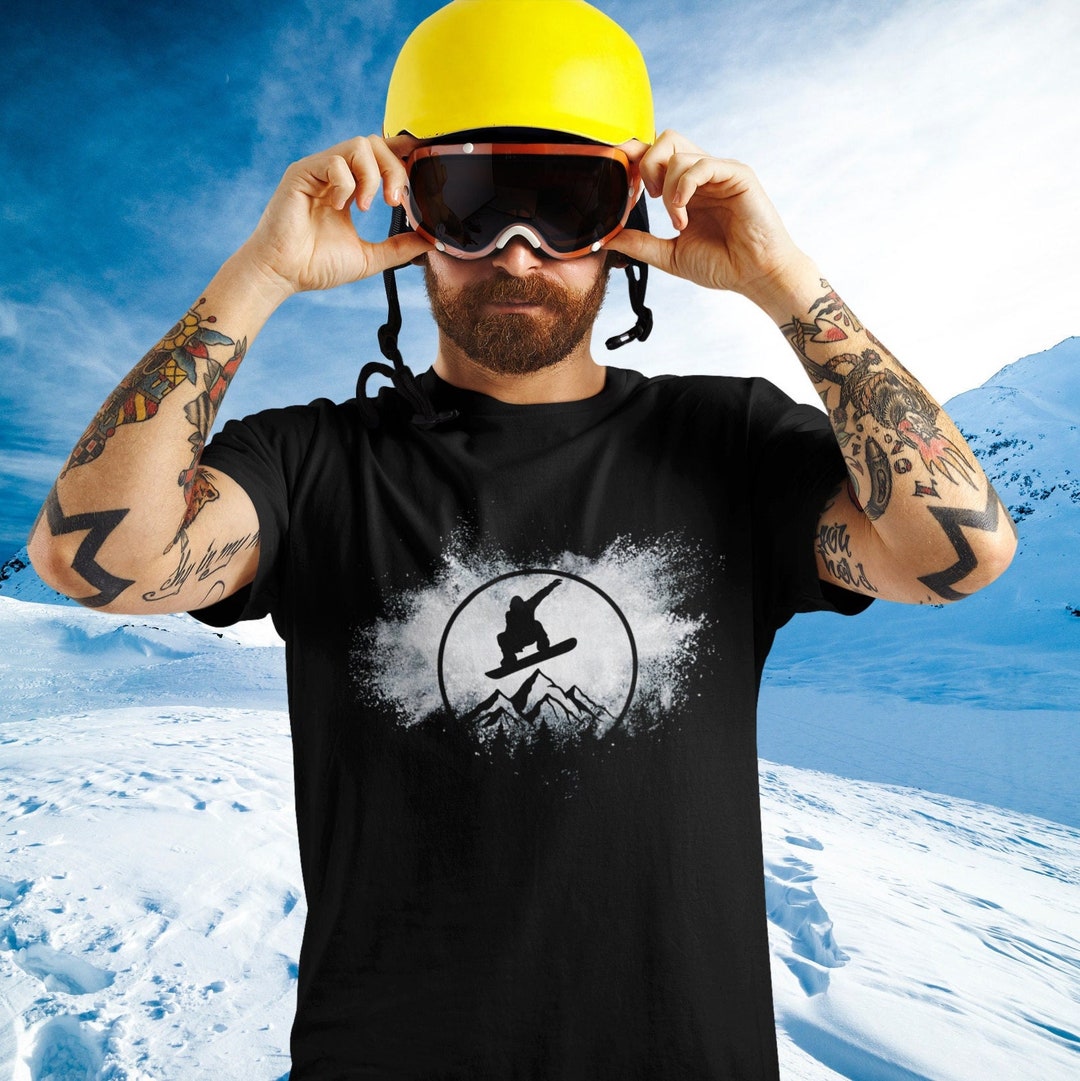 Snow Cloud Swoosh Snowboard T-shirt, Gifts for Snowboarders, Gifts for ...