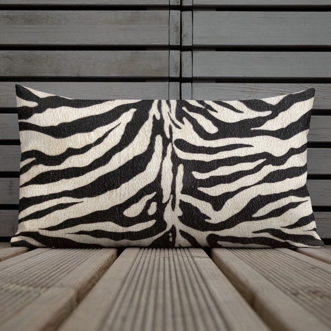 Zebra Print Pillow, Animal Accent Pillows, Zebra Sofa Pillow, Animal ...