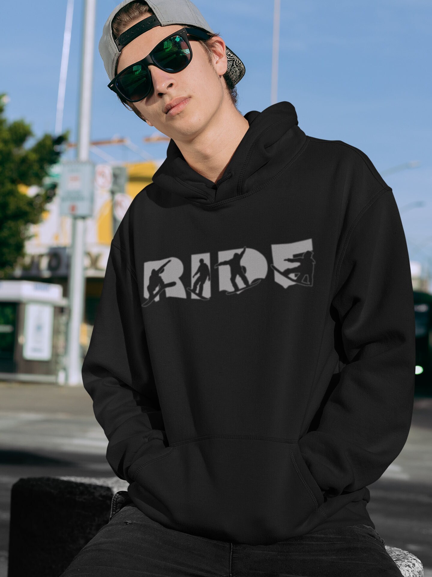 Light Ride Snowboard Hoodie, Snowboarding Hoodie, Gifts for Him, Gifts ...