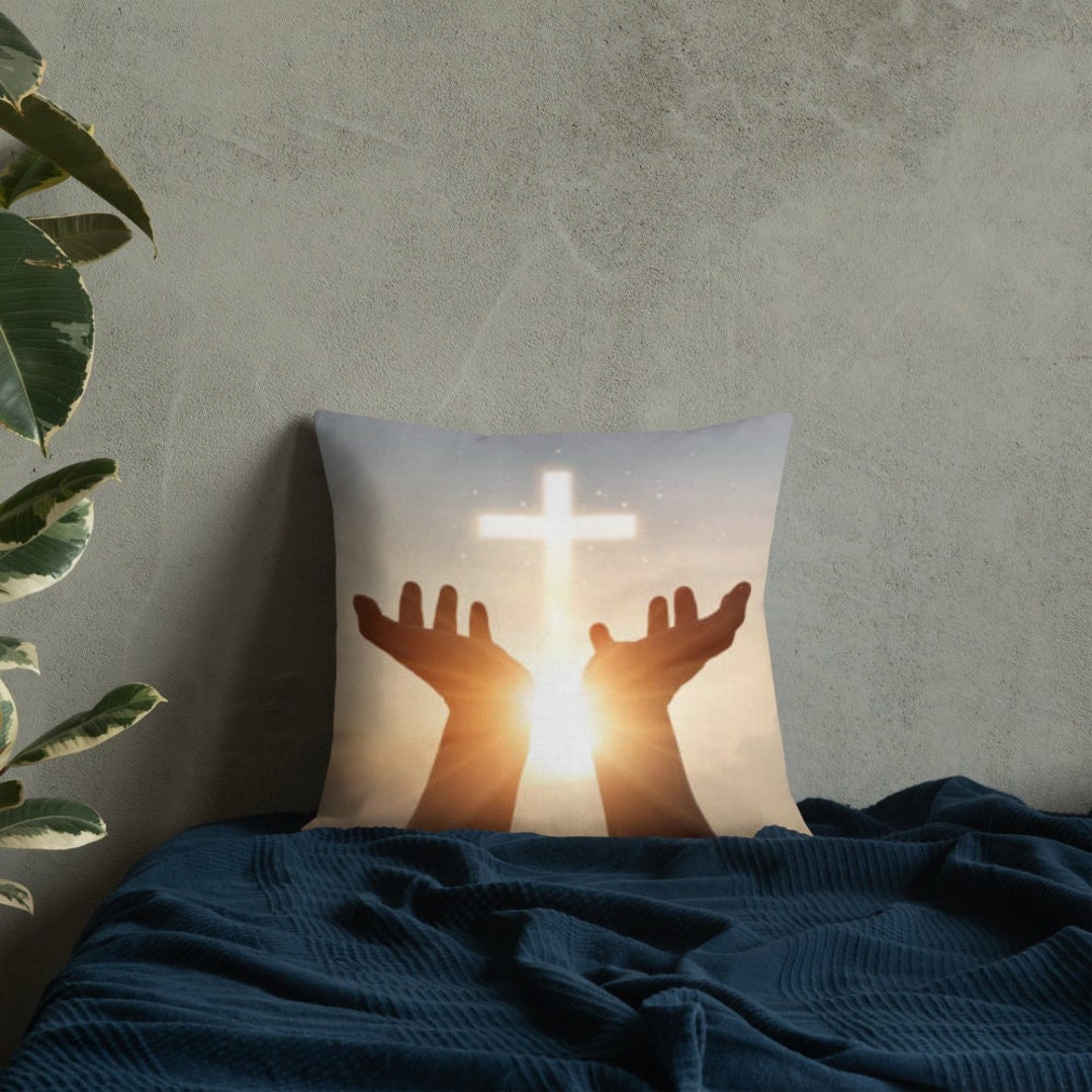 The Lord's Prayer Cross Pillow, Throw Pillows, Decorative Pillows ...