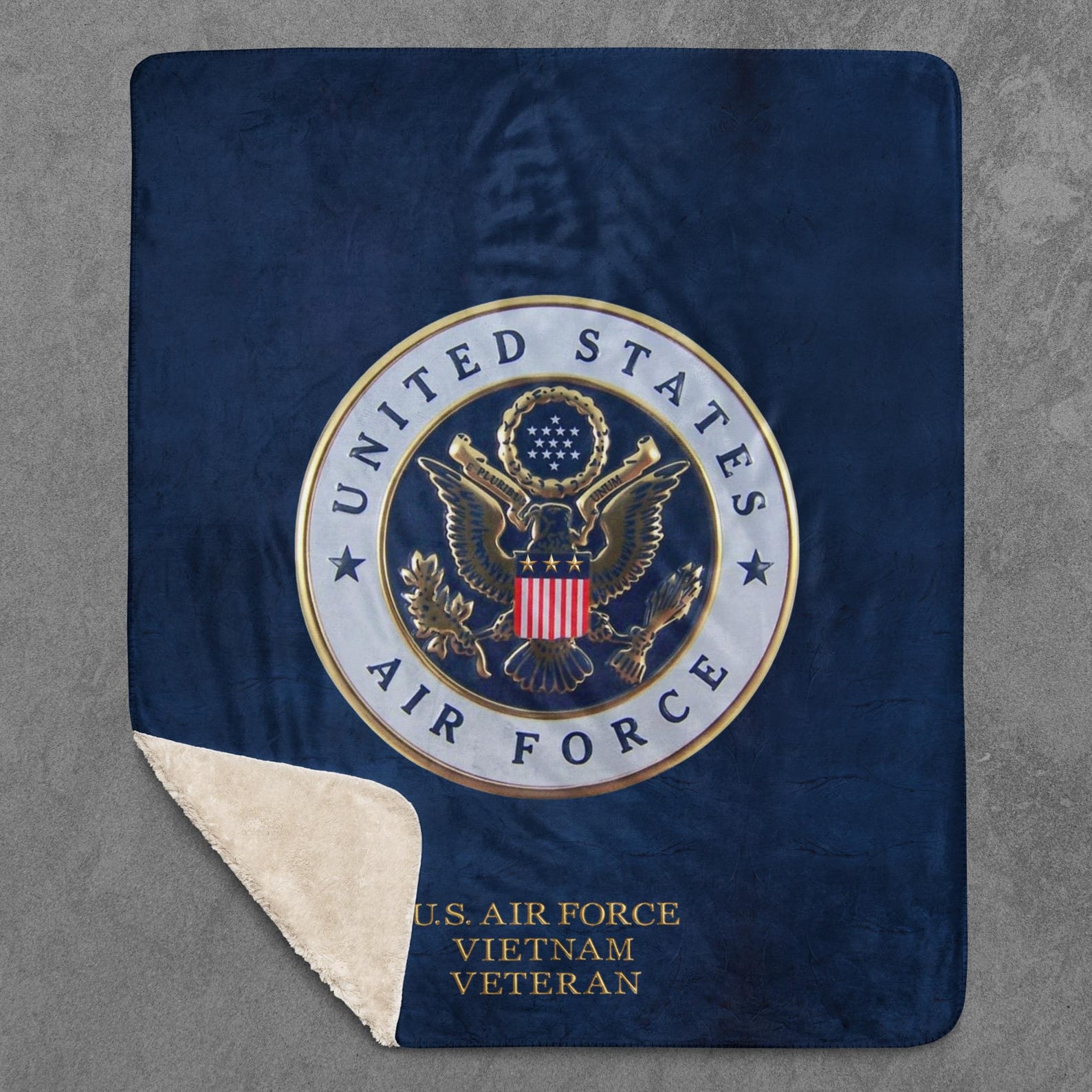 U.S. Air Force Sherpa Blanket, Custom United States Air Force Throw ...
