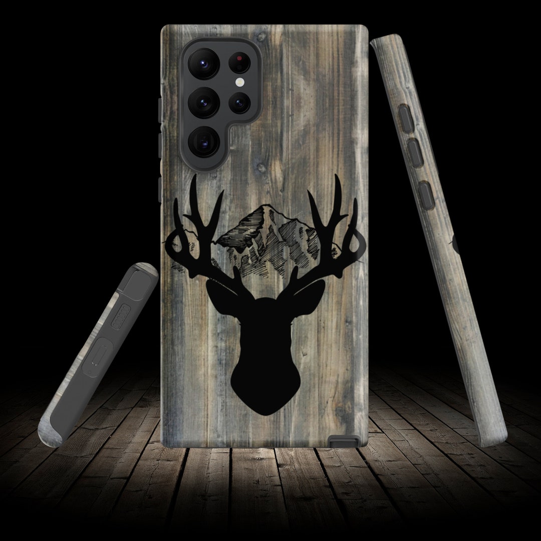 Trophy Mountain Buck Phone Case for Samsung, Deer Phone Case, Woodgrain ...