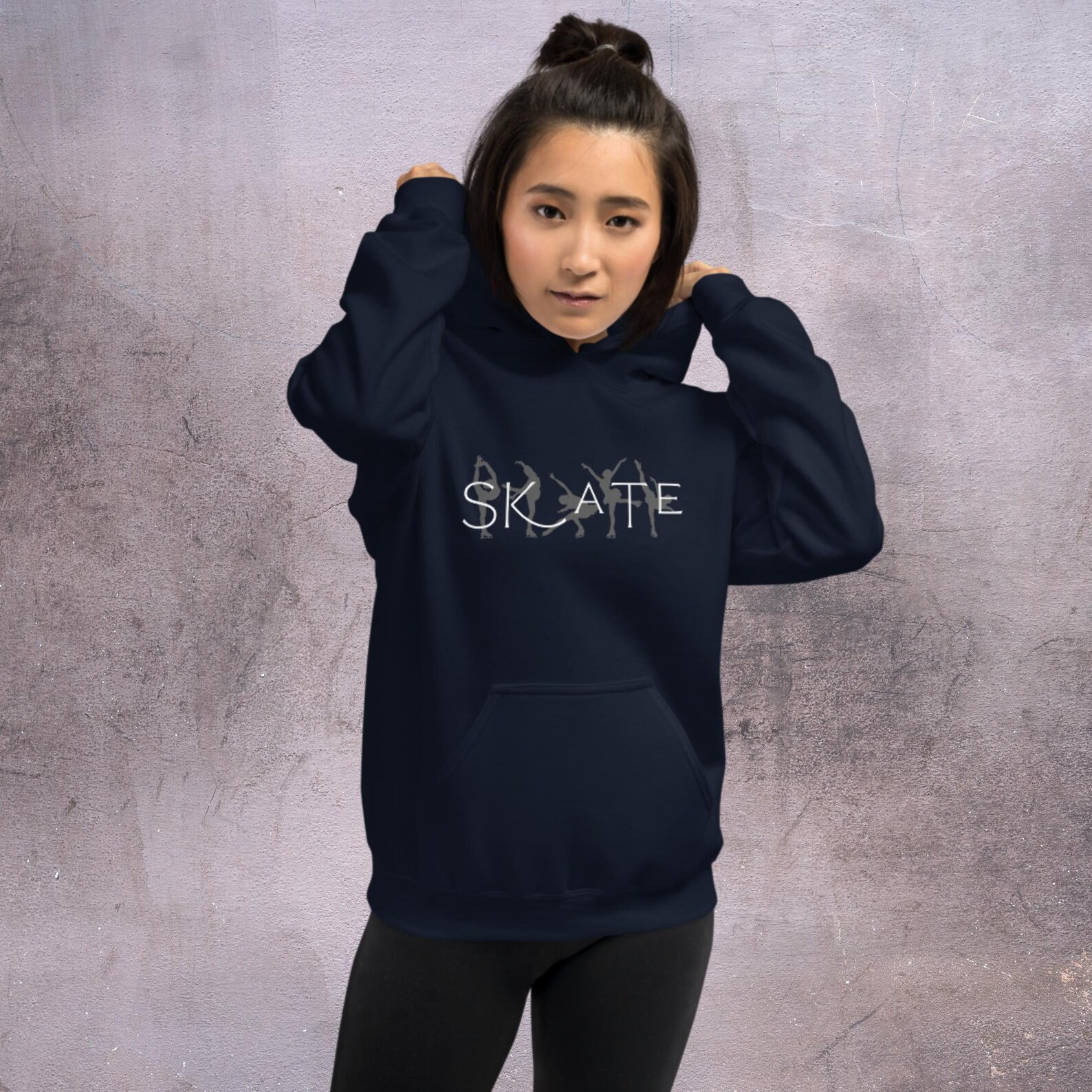 Skate Silhouette Figure Skating Hoodie, Ice Skating Hoodie, Figure ...