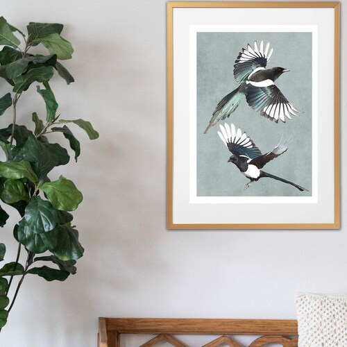Ceramic Flying Magpie Wall Decor - Etsy