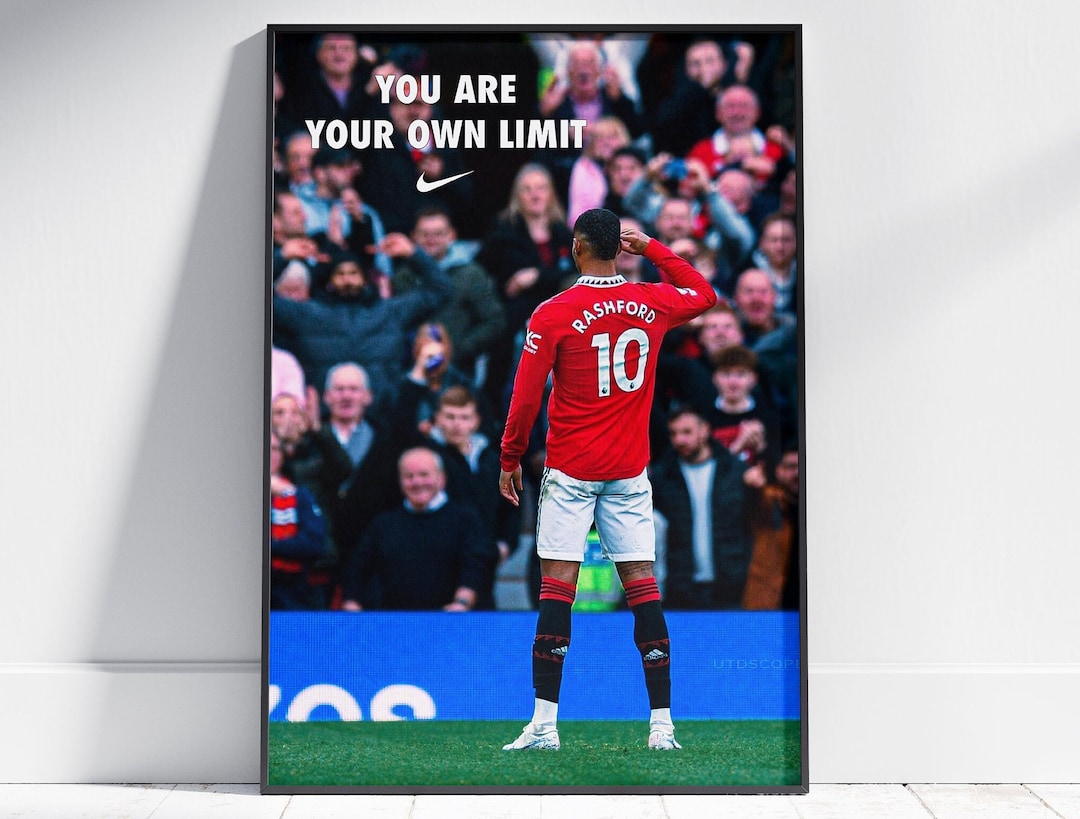 Marcus Rashford Nike Poster for Bedroom Rashford Poster Art, Football ...