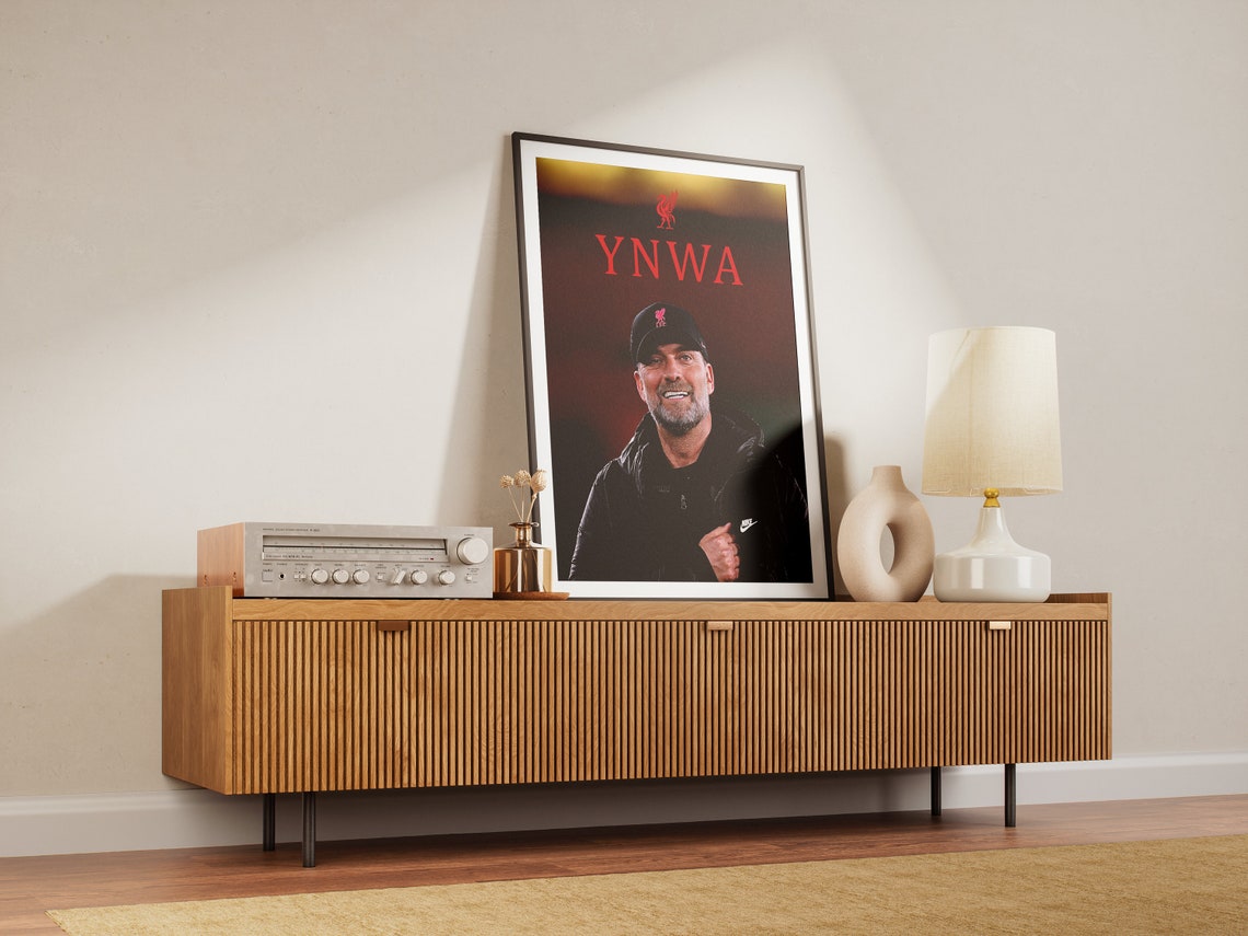 Jurgen Klopp YNWA Poster for Bedroom Klopp Poster Art, Football Poster ...