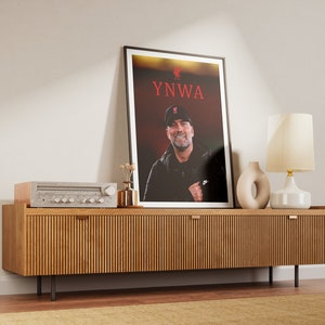 Jurgen Klopp YNWA Poster for Bedroom Klopp Poster Art, Football Poster ...