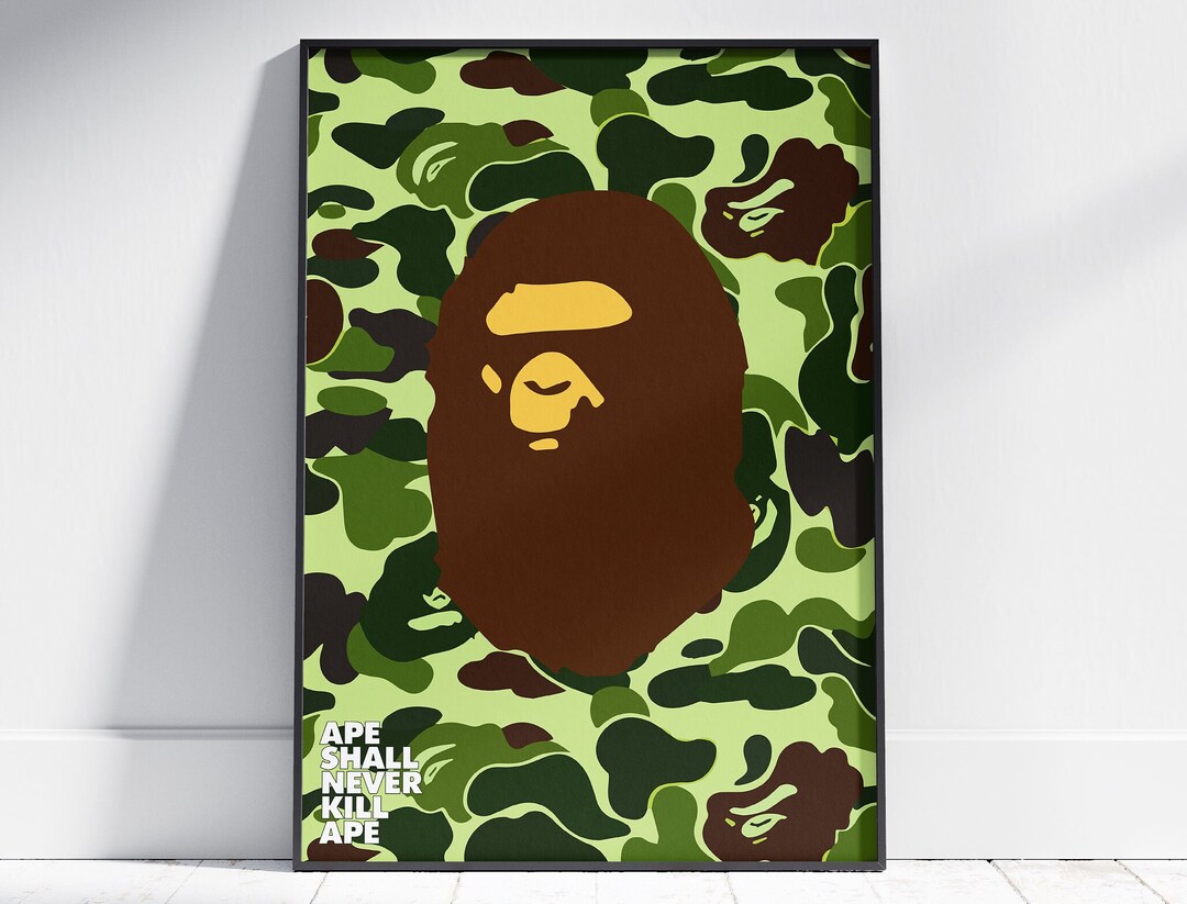 Bape Poster for Bedroom Bape Poster Art A Bathing Ape Poster ...