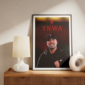 Jurgen Klopp YNWA Poster for Bedroom Klopp Poster Art, Football Poster ...