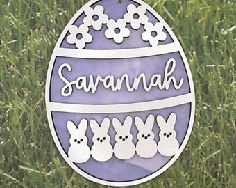 Easter Basket Tags Chick Name Tag Embroidered Personalized - Etsy