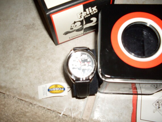 Felix the Cat Fossil collectors Watch Black and White - Gem