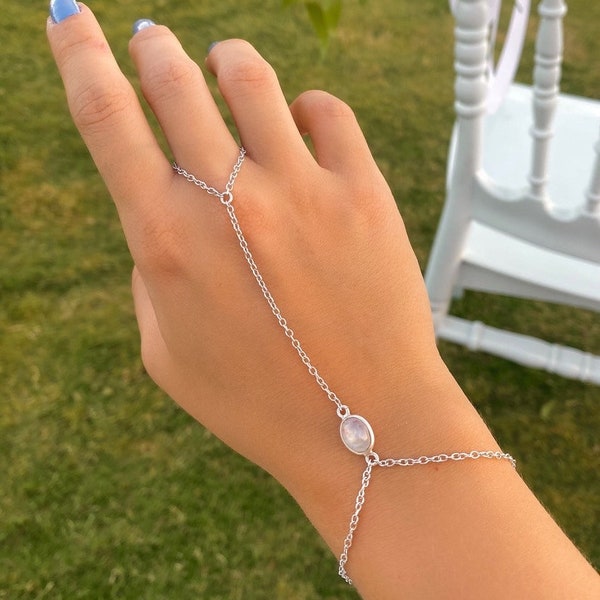 Silver Hand Chain - Etsy