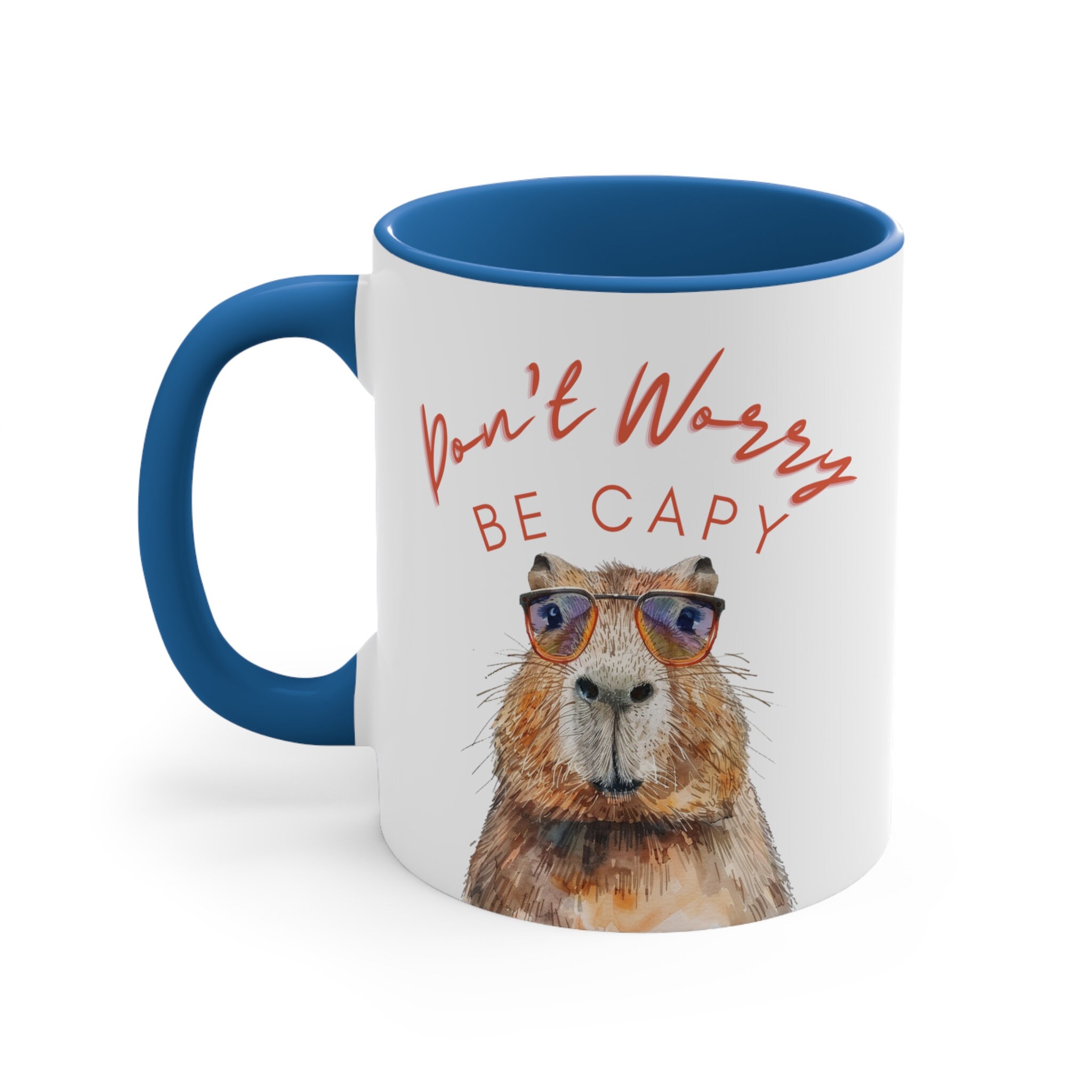 Capybara Funny Coffee Mug, Capybara Gifts, Dont Worry Be Cappy Meme Tea ...