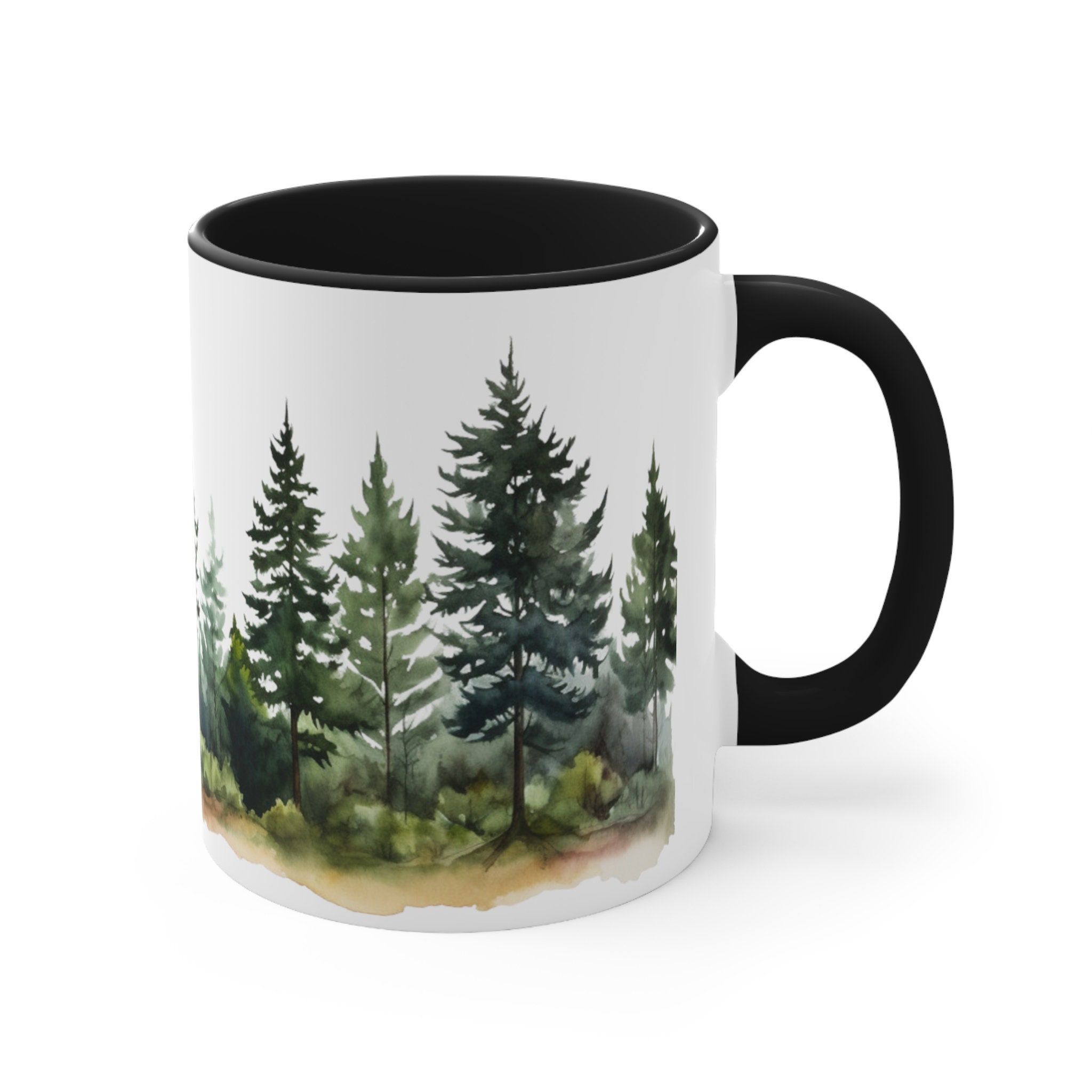 Forest Tree Hiking Mug, Mountain Coffee Mug, Camping Lover Mug, Nature ...