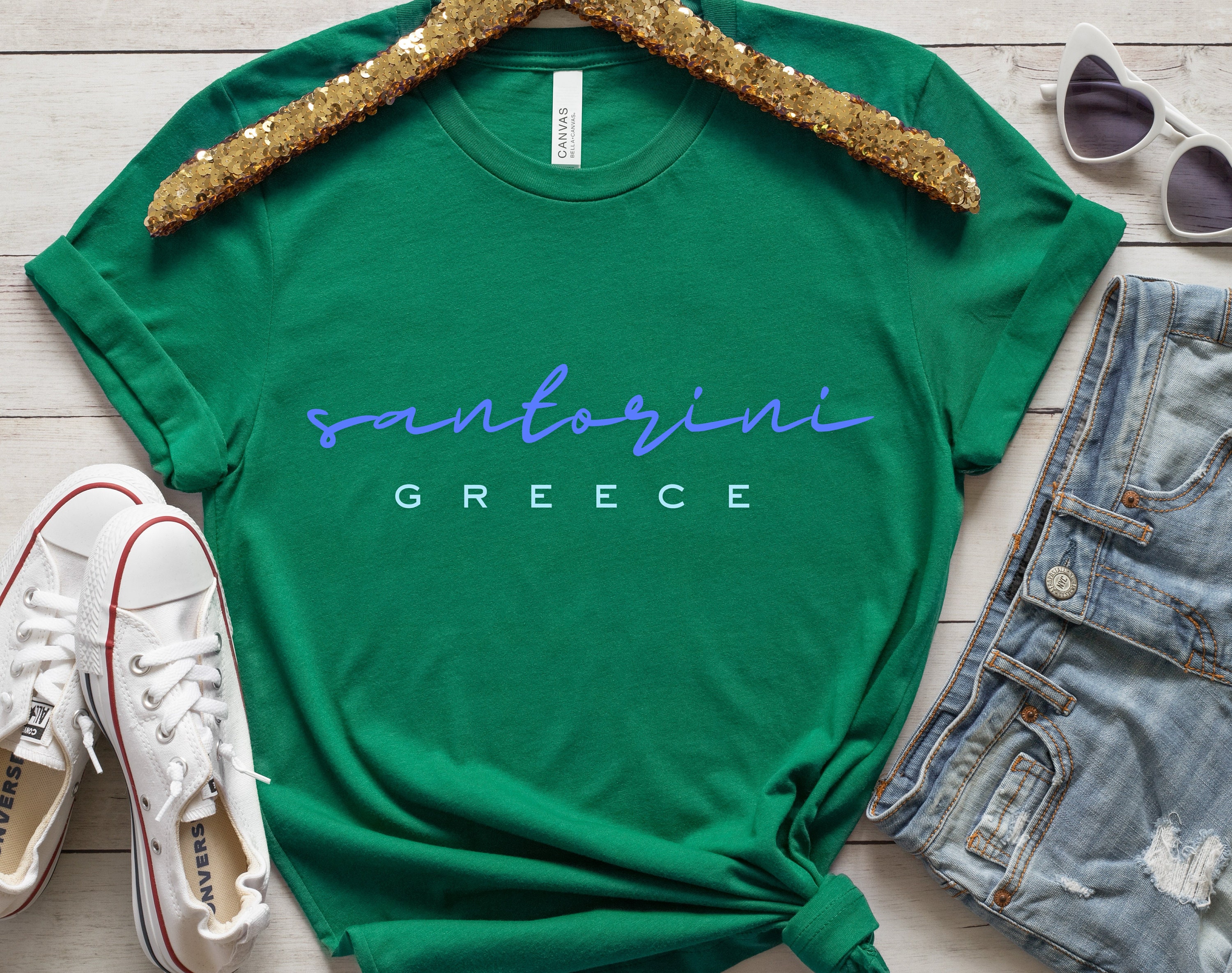 Santorini Greece Shirt, Greek Island Coast Travel Gift, Girls Trip ...