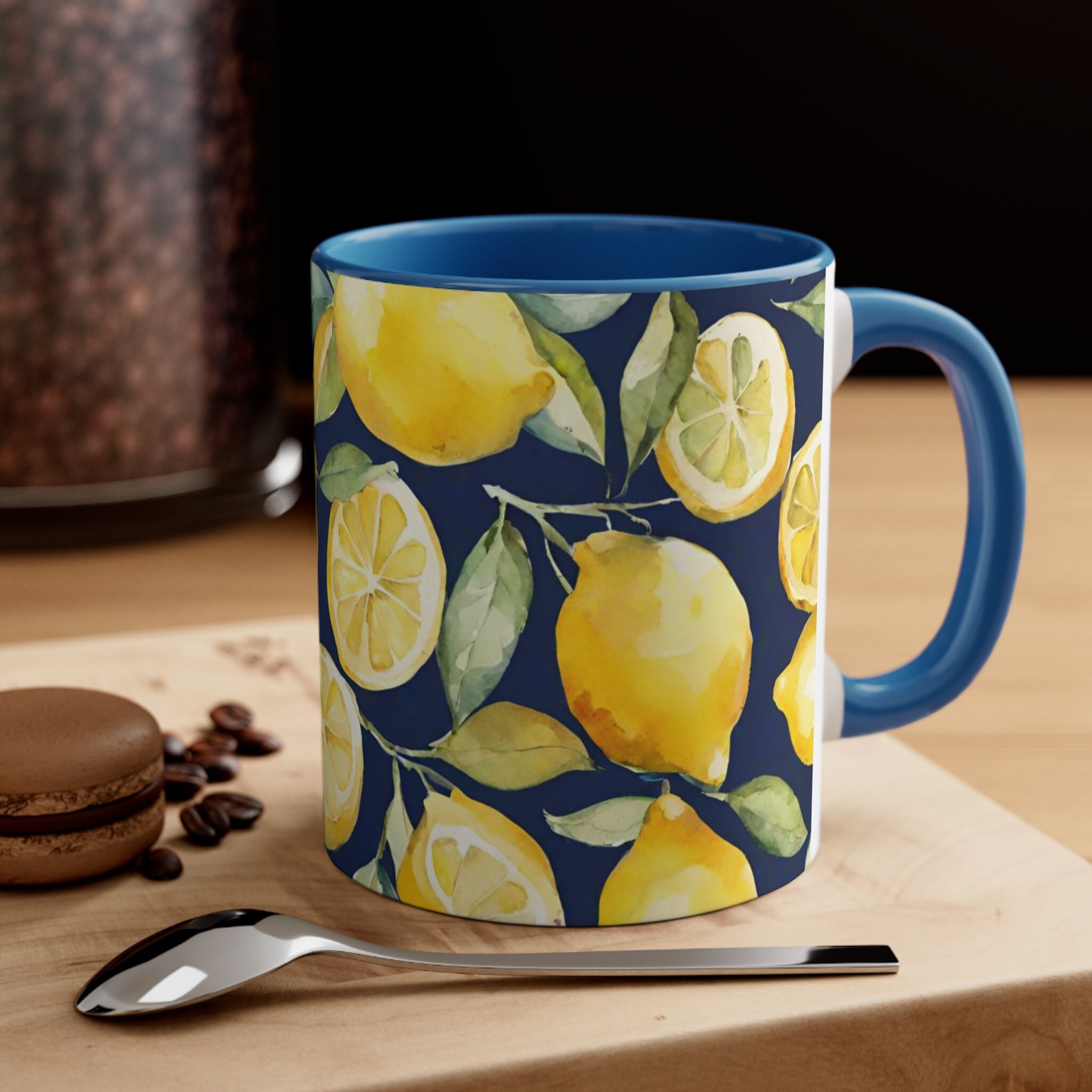 Whimsical Italy Lemons Coffee Mug, Italian Amalfi Coast Positano Mug ...