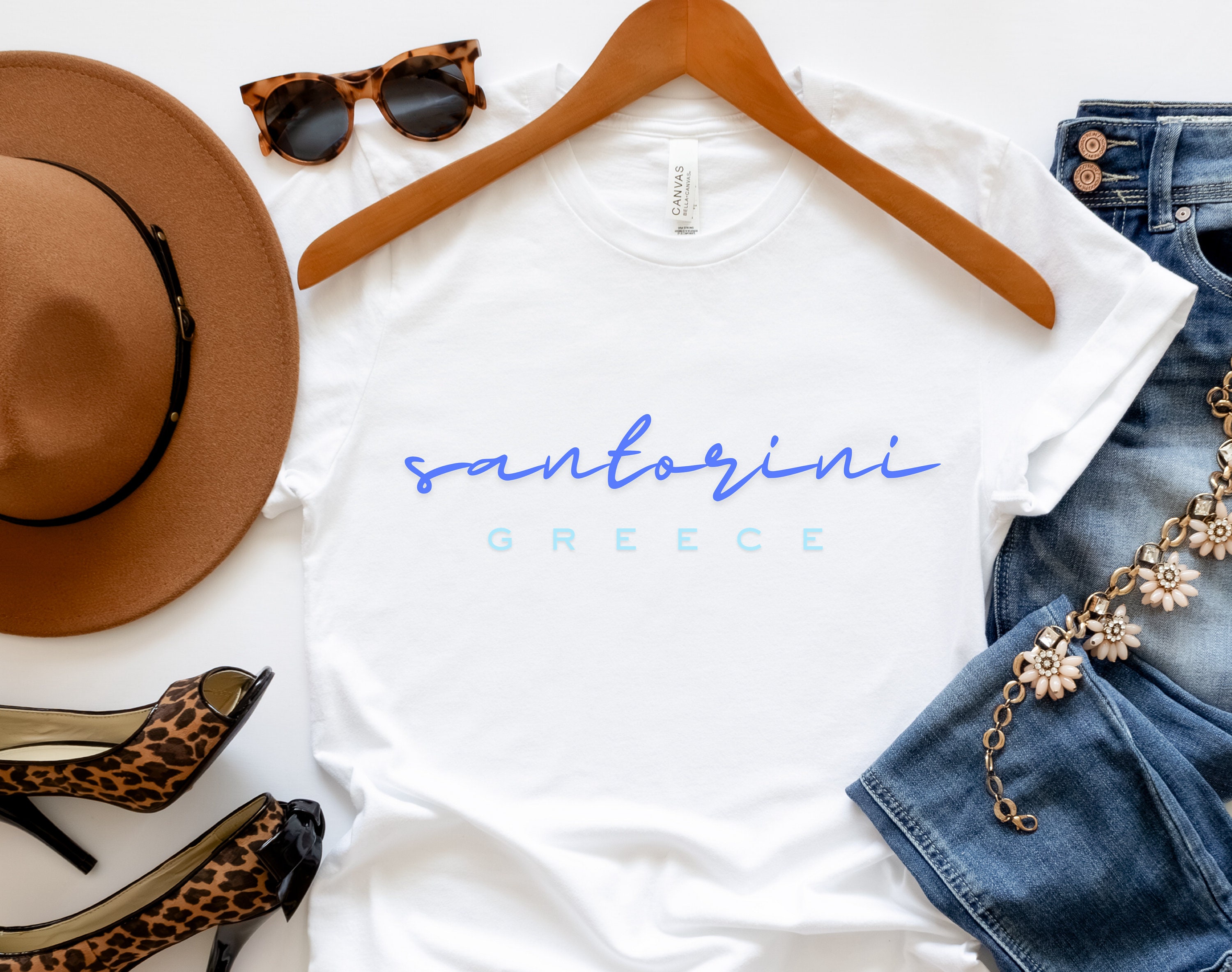 Santorini Greece Shirt, Greek Island Coast Travel Gift, Girls Trip ...