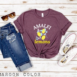 Amalfi Coast Lemons Shirt | Italian Lemon Tee | Fruit Shirts | Summer ...