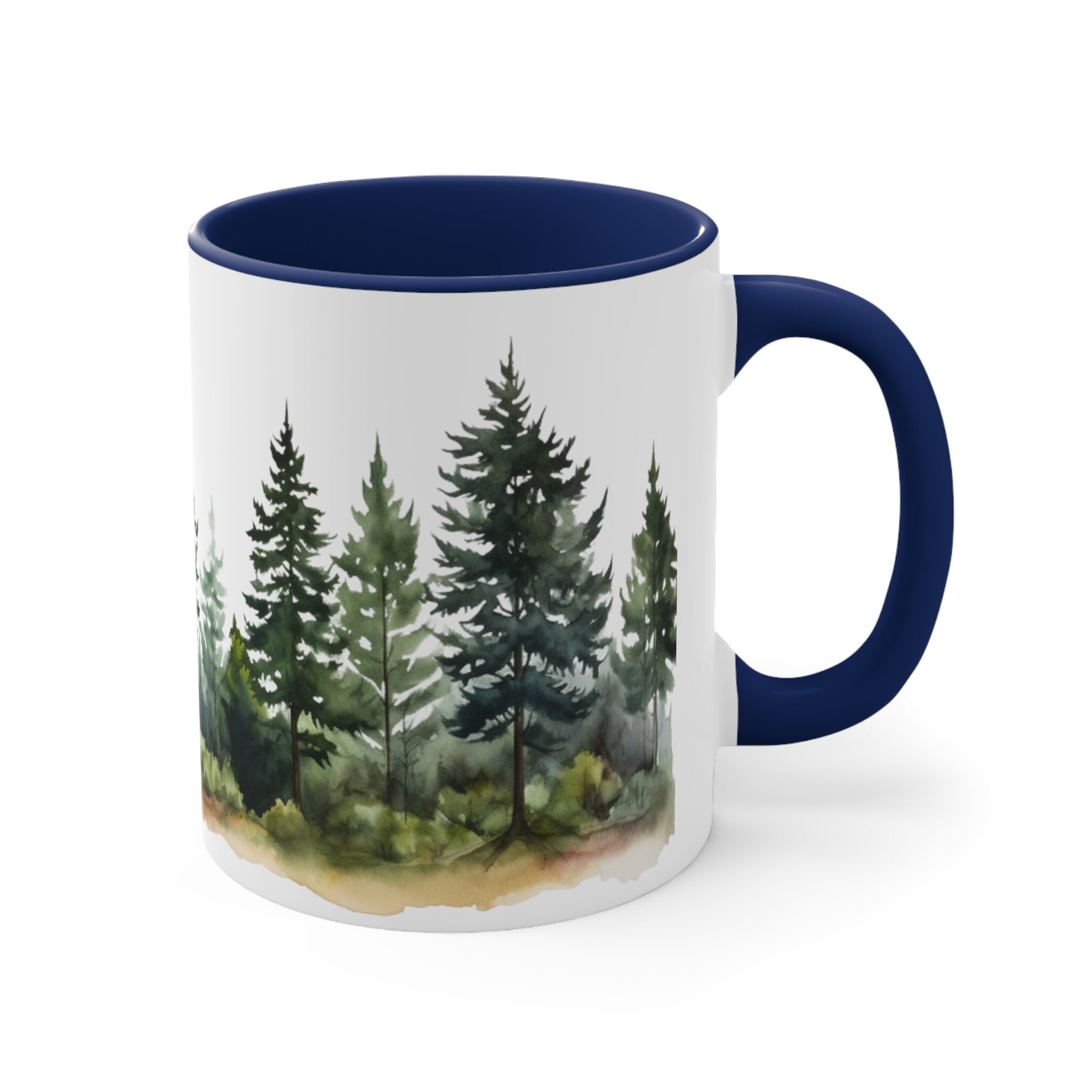 Forest Tree Hiking Mug, Mountain Coffee Mug, Camping Lover Mug, Nature ...