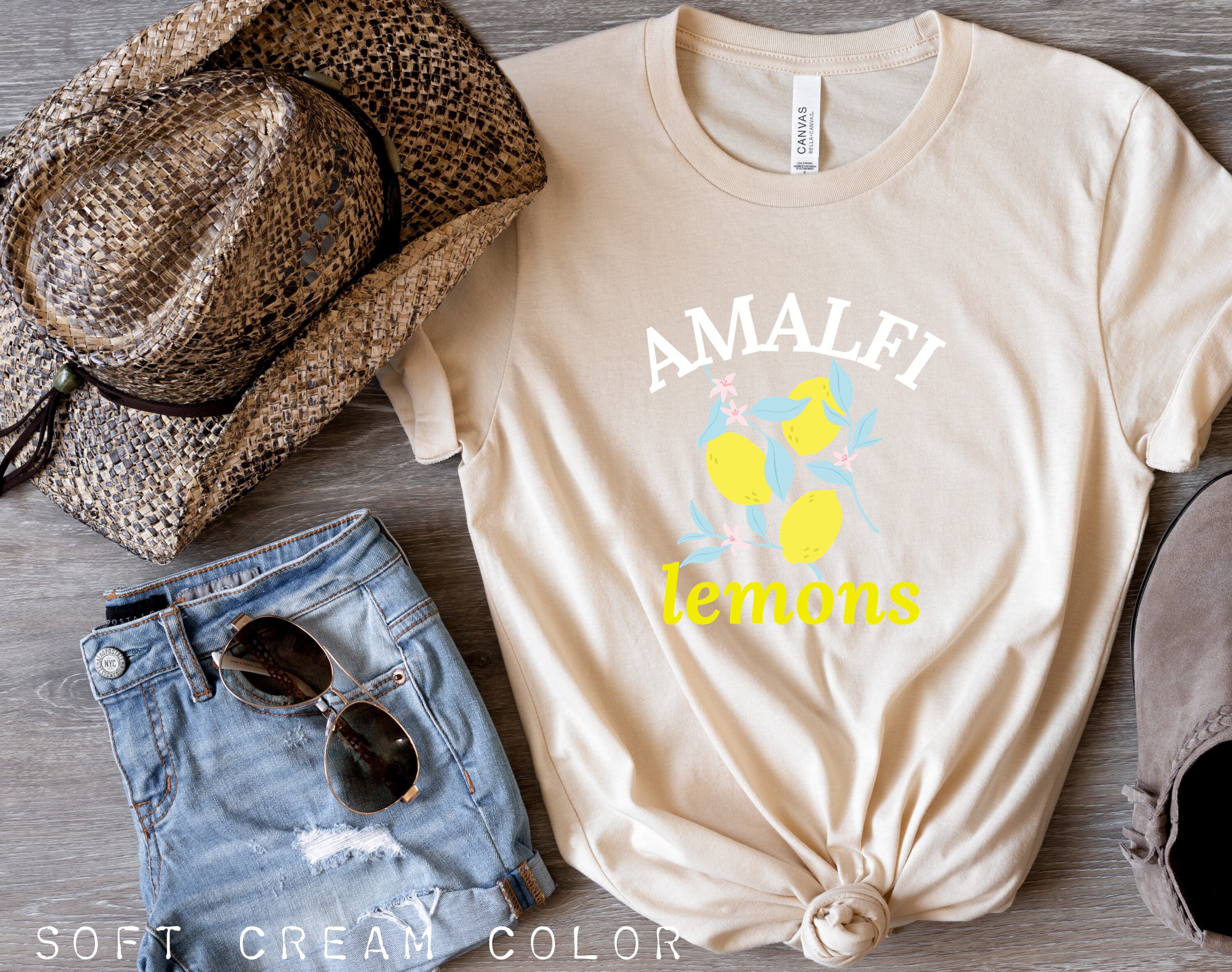 Amalfi Coast Lemons Shirt | Italian Lemon Tee | Fruit Shirts | Summer ...