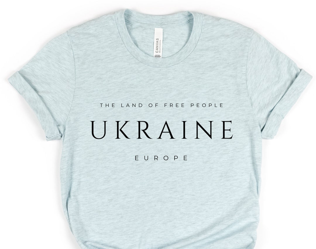 Ukraine Shirt, the Land of Free People Europe Tshirt, Support Ukrainian ...