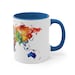 World Map Travel Mug, Travel Lover Coffee Mug, Map of the World ...