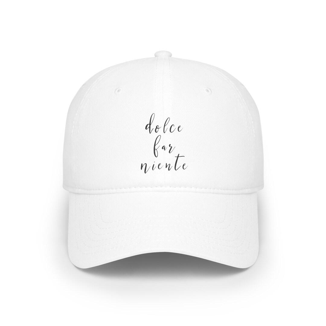Dolce Far Niente Baseball Cap, Italy Gift Travel Hat, Funny Italian ...