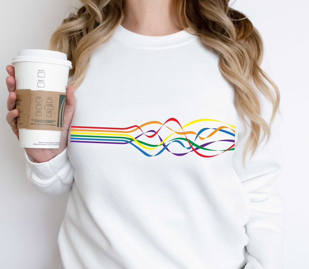 Rainbow Flag LGBT Sweatshirt, Pride Month Gift for Gay & Lesbian ...
