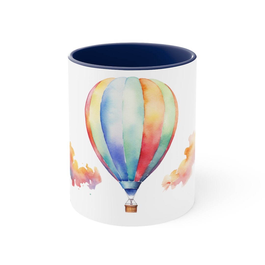 Hot Air Balloon Mug, Balloon Pilot Mug, Aeronaut Mug, Colorful ...