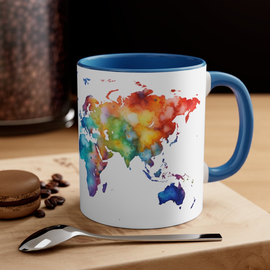 World Map Travel Mug, Travel Lover Coffee Mug, Map of the World ...