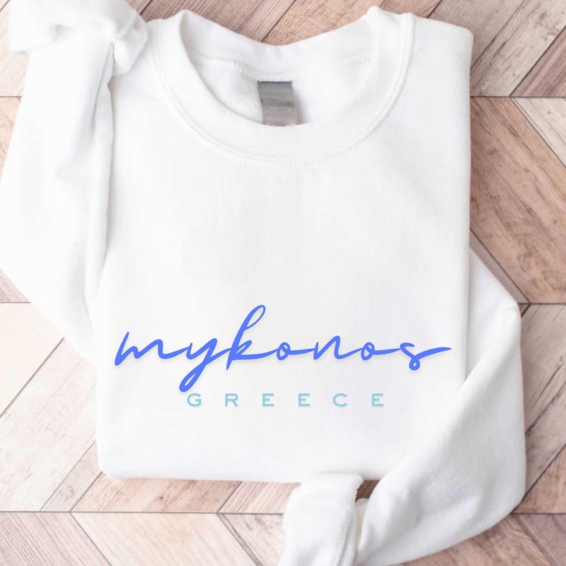 Mykonos Island Sweatshirt - Etsy