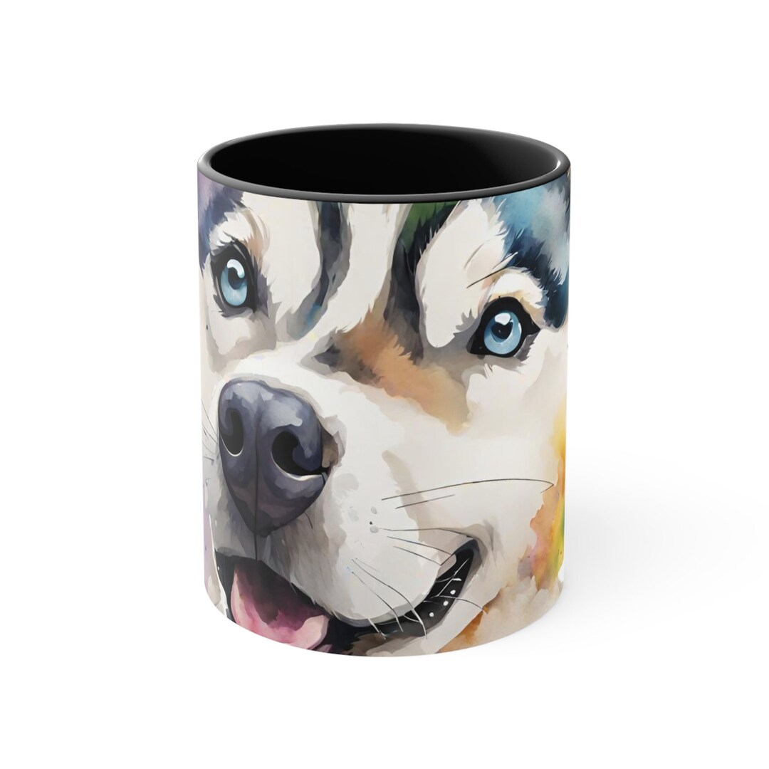 Husky Custom Dog Mug, Siberian Husky Tea Mug Gift, Alaskan Malamute Dog ...