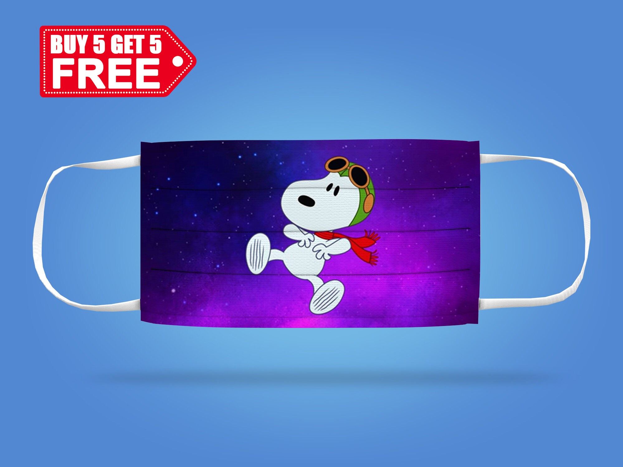 Snoopy Face Mask Cartoon Face Mask 3 Layers Face Mask | Etsy