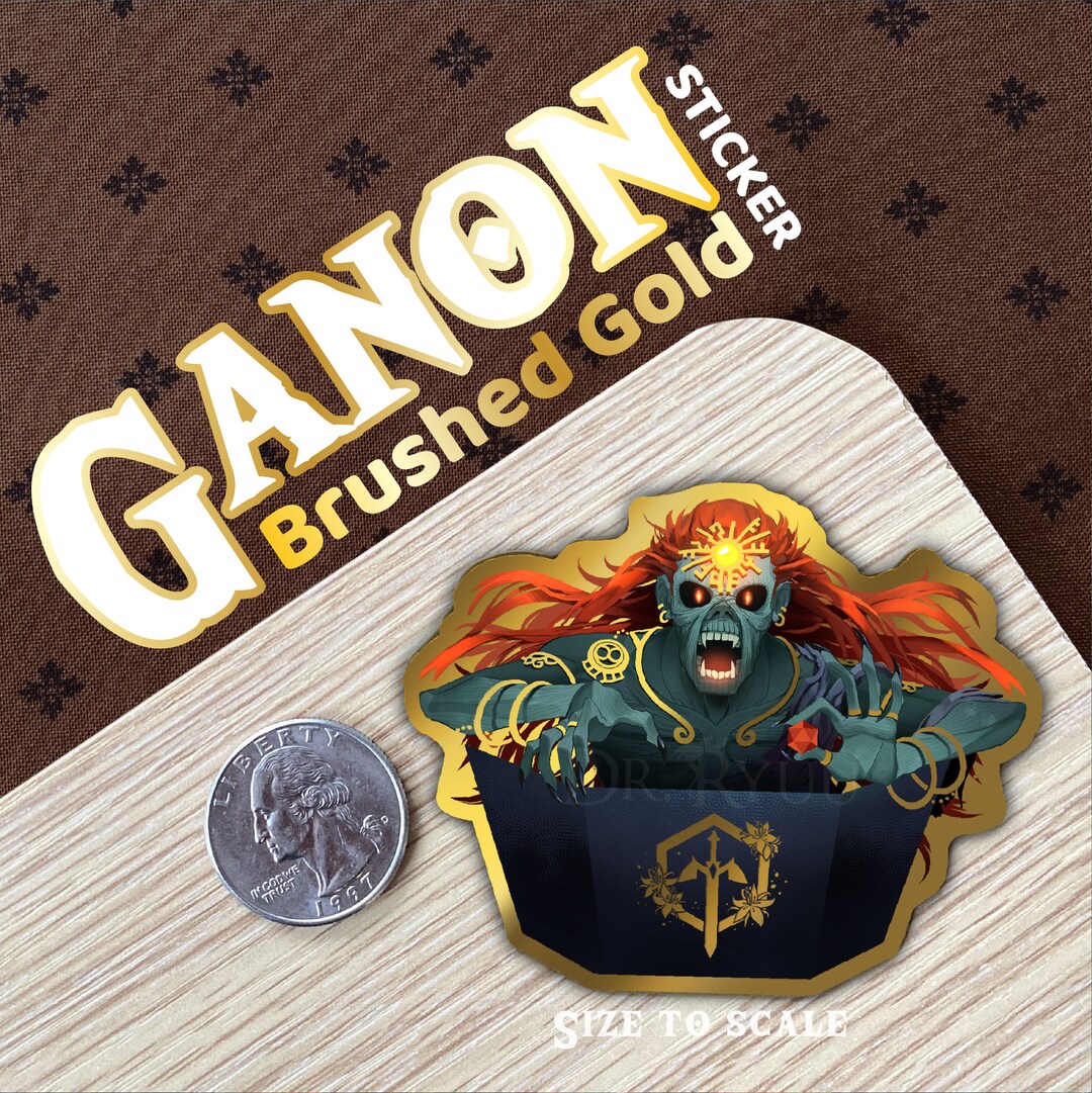 Fanmade Ganon DM Brushed Gold Sticker Totk Tears of the - Etsy