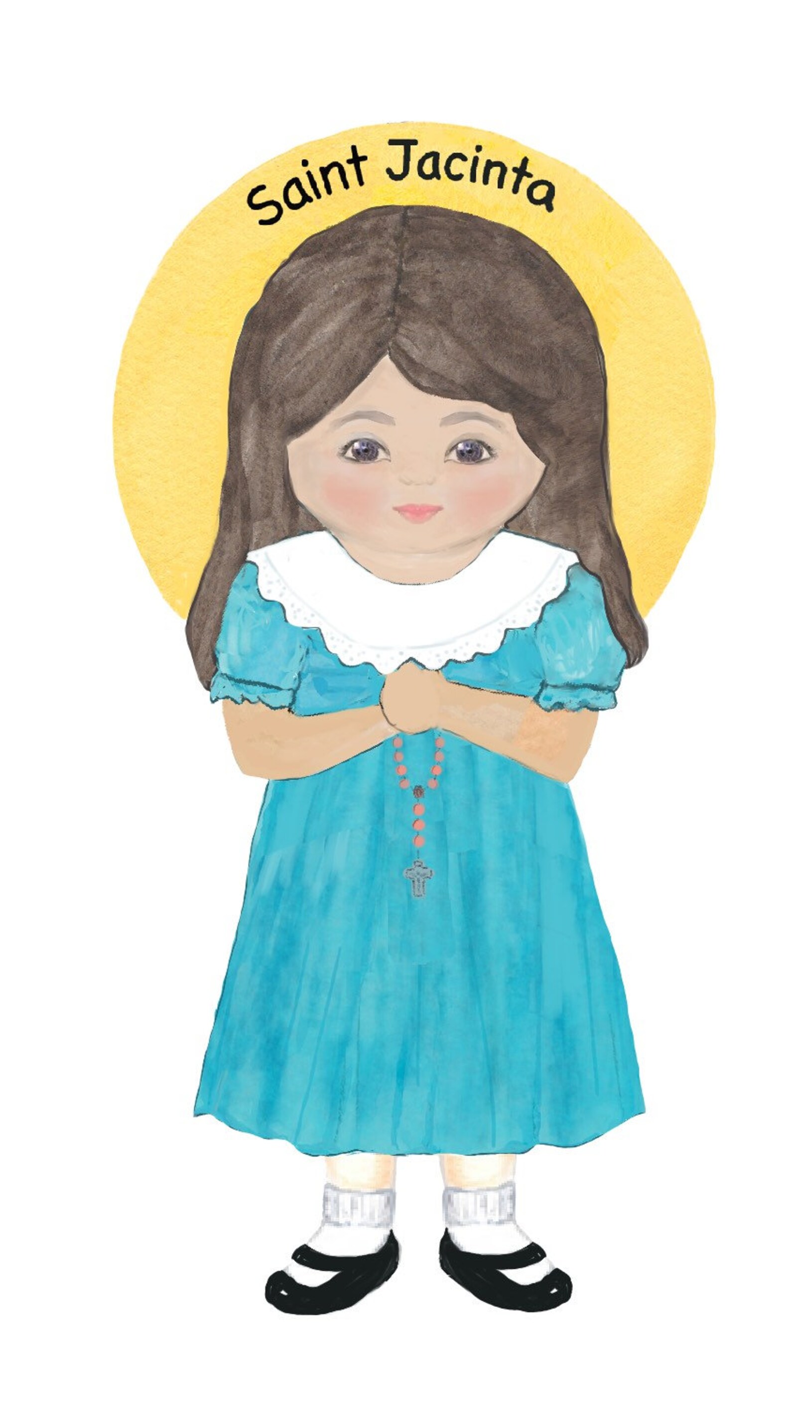 Whimsical Digital Png Images of Saint Faustina, St. Jacinta, and Luisa ...