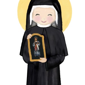 Whimsical Digital Png Images of Saint Faustina, St. Jacinta, and Luisa ...